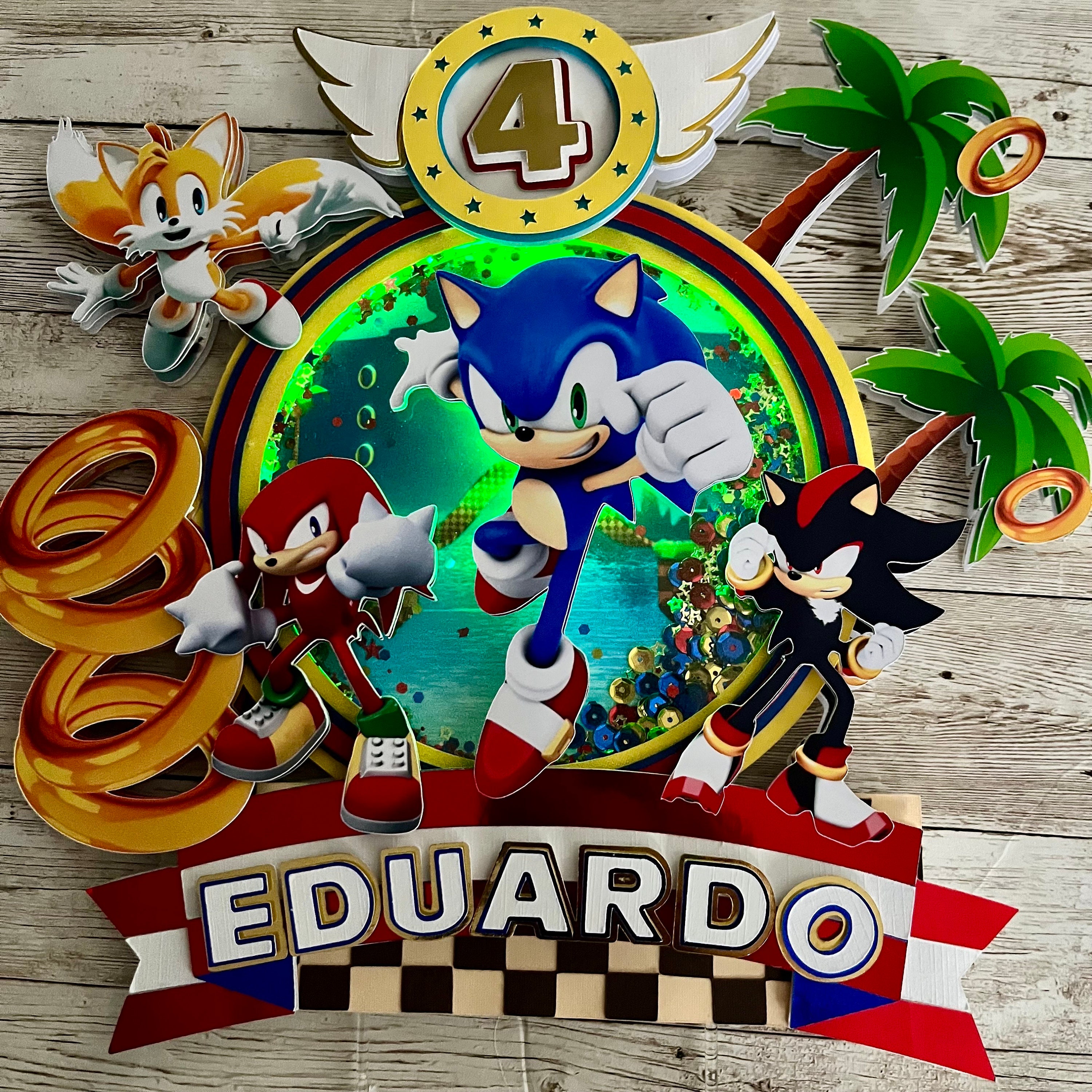 Sonic Cake Topper Sonic the Hedgehog Light up Topper Sonic Birthday ...