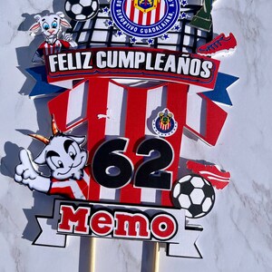 Chivas Birthday Cake Topper: 3D Soccer Party Decor - Etsy