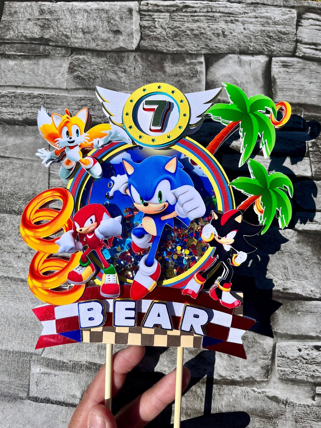 Sonic Cake Topper| Sonic the Hedgehog Light up Topper| Birthday Party ...