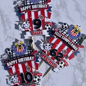 Chivas Birthday Cake Topper: 3D Soccer Party Decor - Etsy