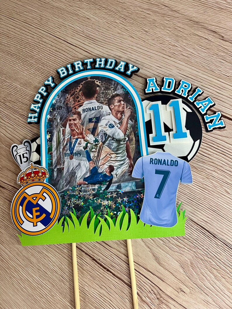 Cristiano Ronaldo Cake Topper| Real Madrid Ronaldo Cake Topper| Madrid ...