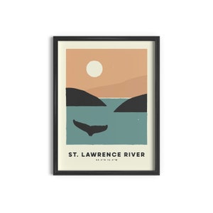 St. Lawrence River Seaway Travel Poster Upstate New York Vintage Style ...