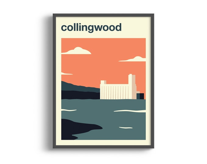 Collingwood Map Print - Ontario Art - Canada Poster - Choose Size and ...