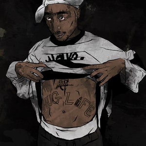 Tupac Graphic Poster | Artwork - Etsy