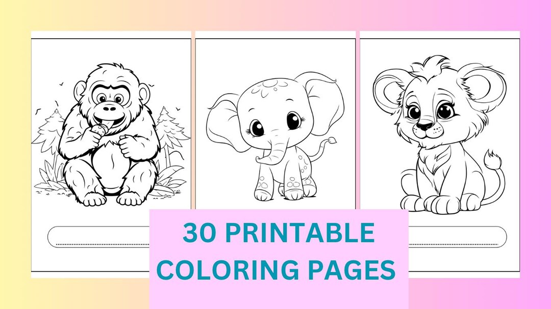30 Printable Coloring Pages for Kids, Toddlers, Preschoolers, Coloring ...