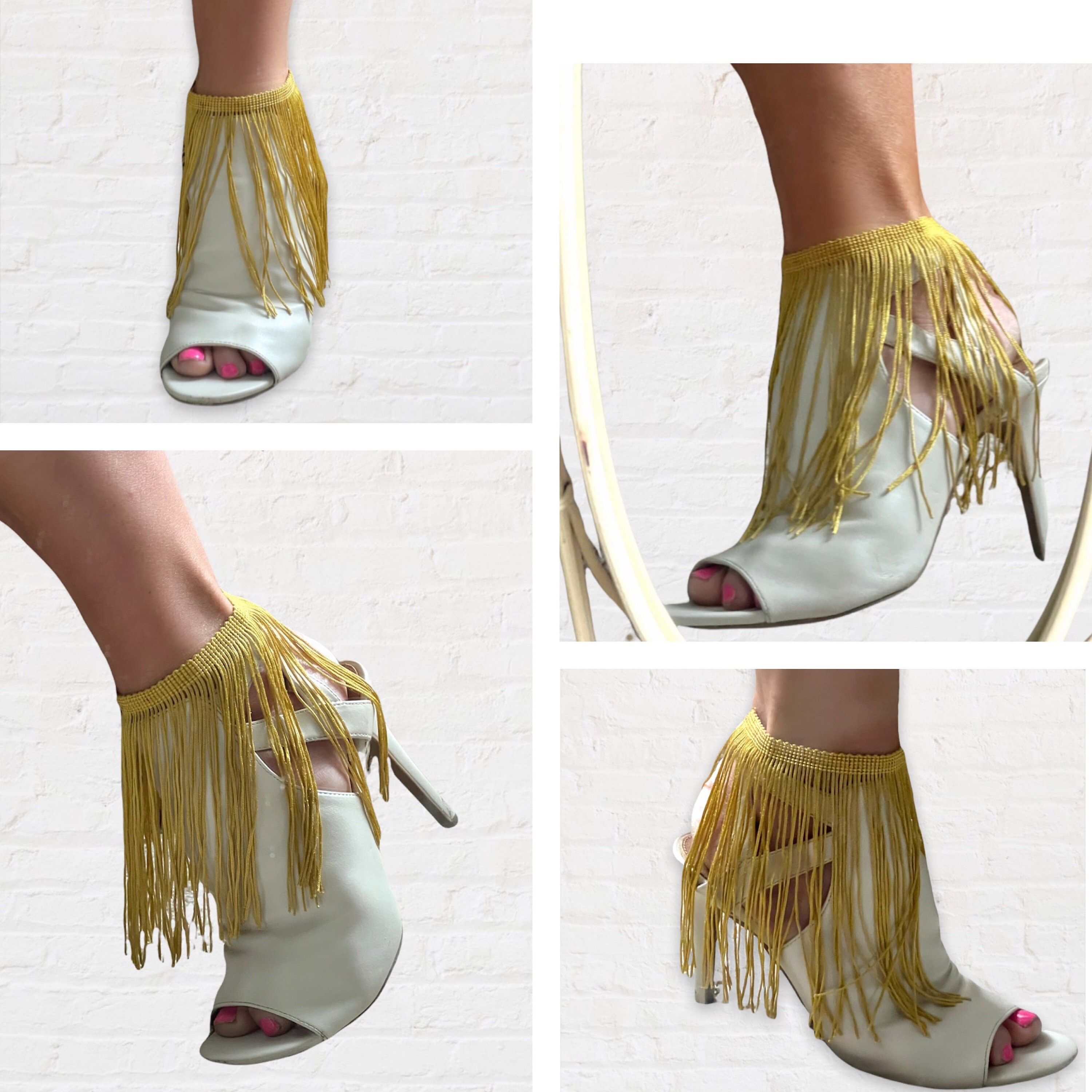Fringe Anklets,long White Fringe Anklet,gold Fringe Anklet,ankle ...