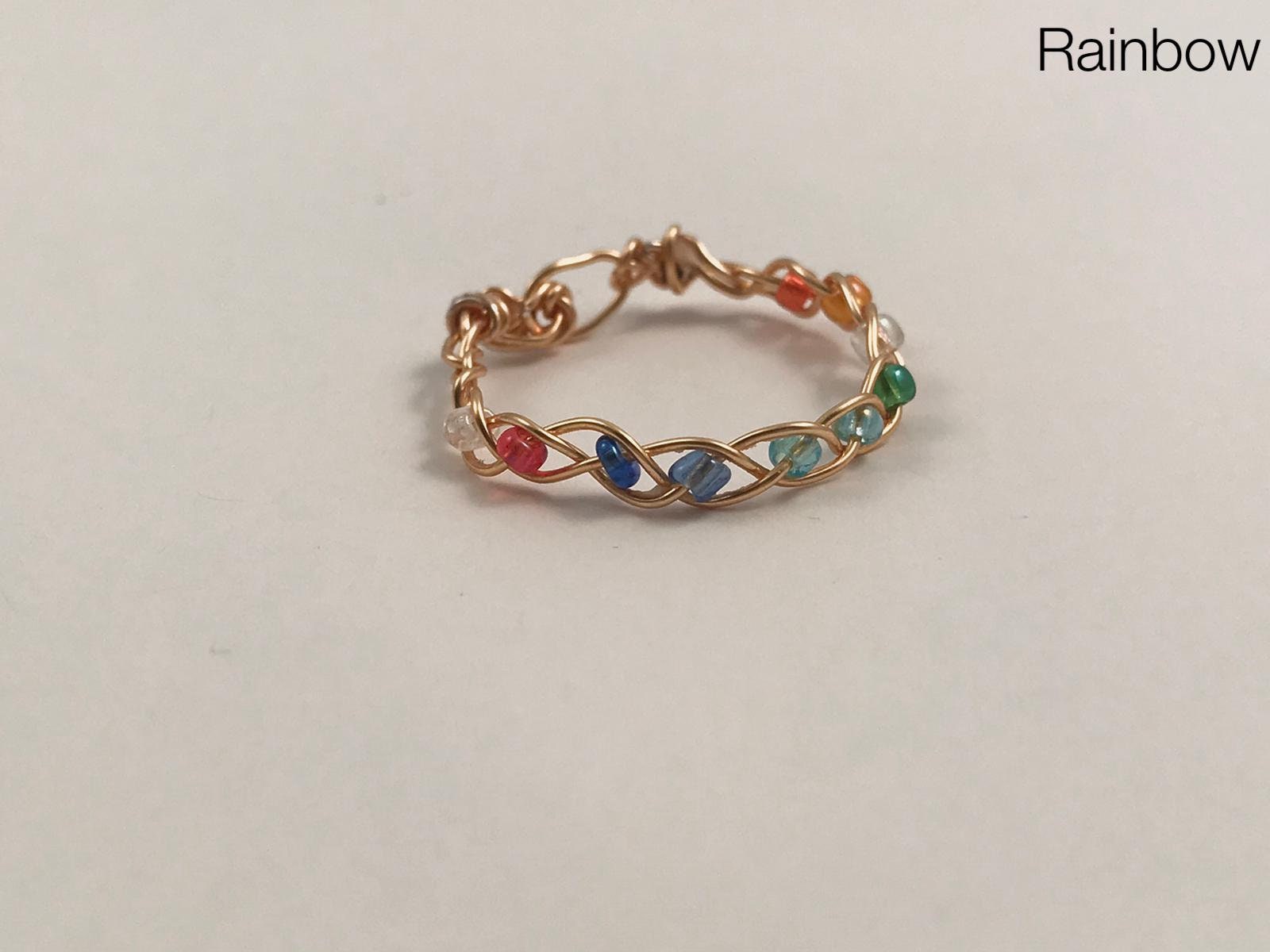 Handmade Wired Braided Bead Rings. Unique Weaved Rings | Etsy