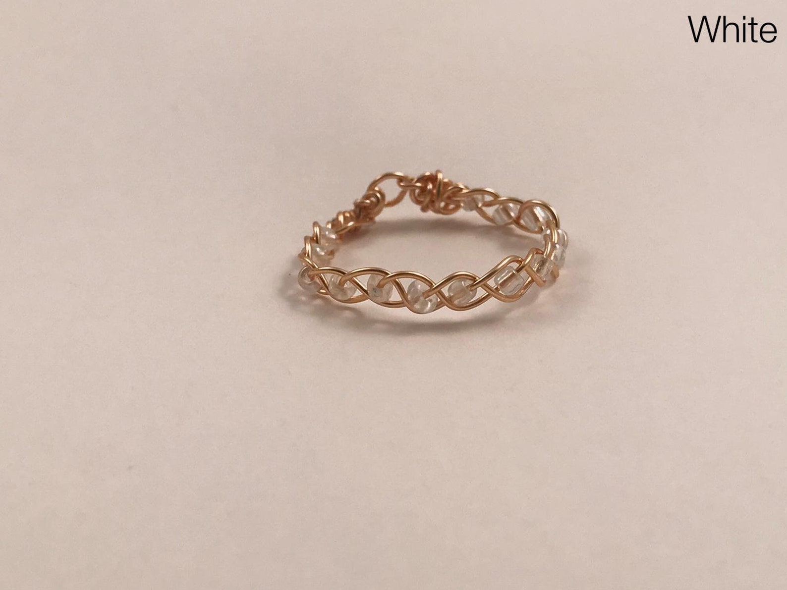 Handmade Wired Braided Bead Rings. Unique Weaved Rings | Etsy