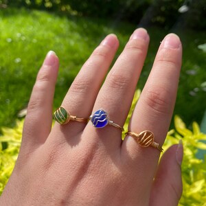 Handmade, Stunning Sea Glass Rings. Uniquely, Wire-wrapped Rings. - Etsy