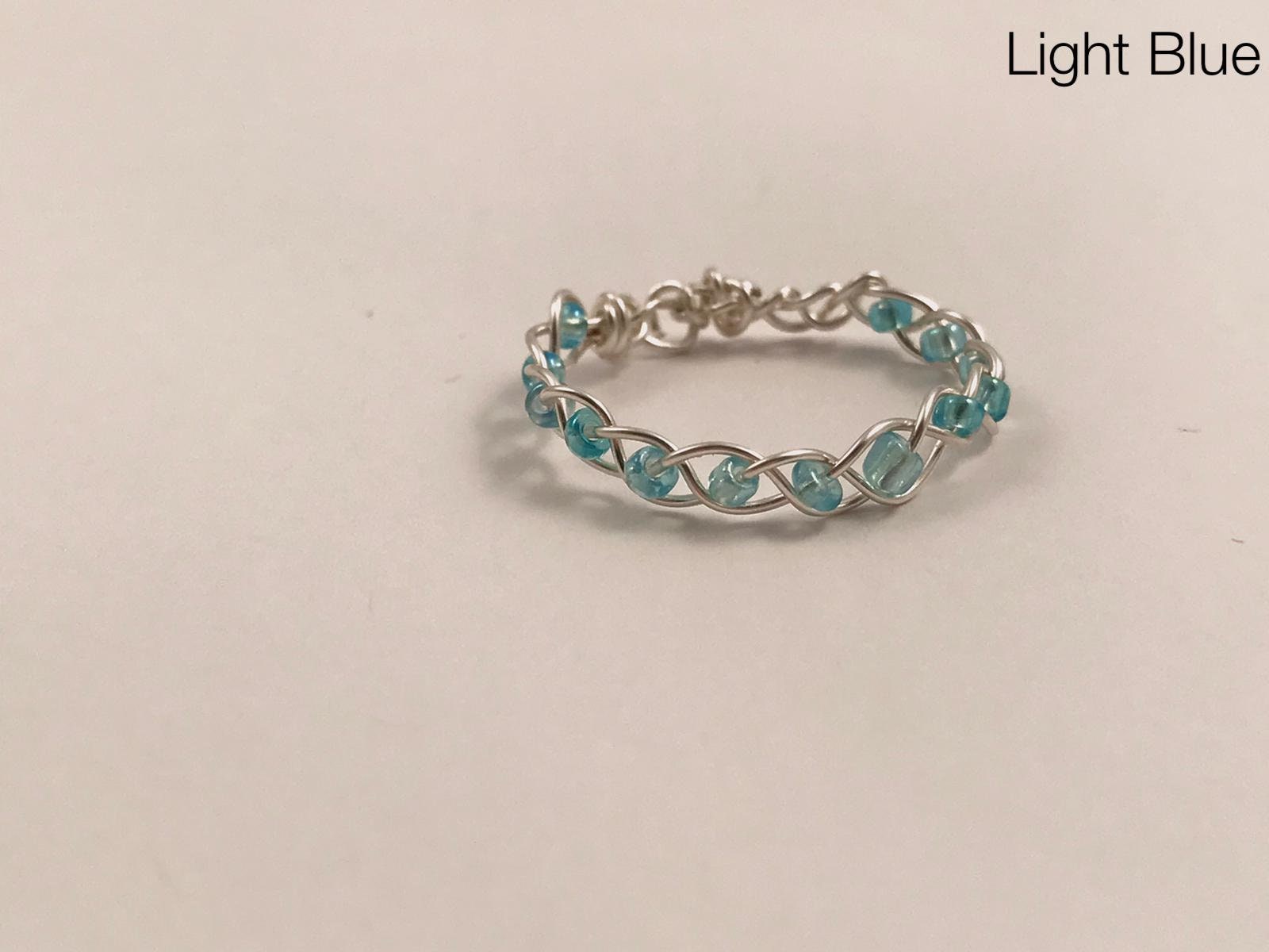 Handmade Wired Braided Bead Rings. Unique Weaved Rings | Etsy