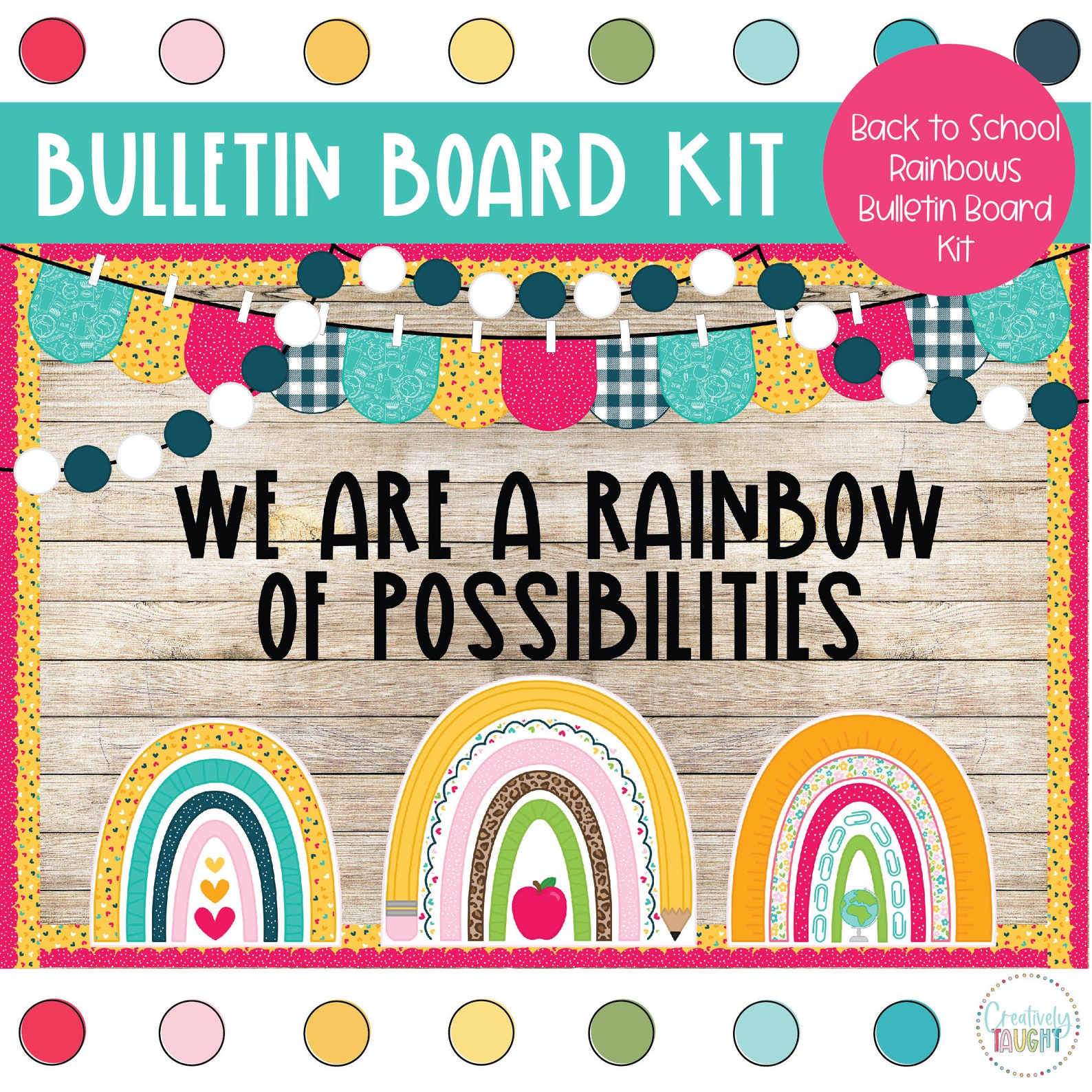 Rainbows Back to School Bulletin Board Kit (digital Download) - Etsy