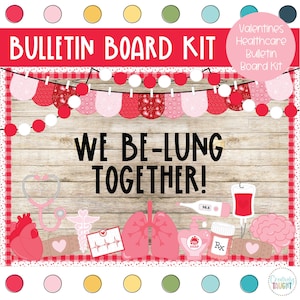 Healthcare Valentines Valentines February Bulletin Board Kit - Etsy