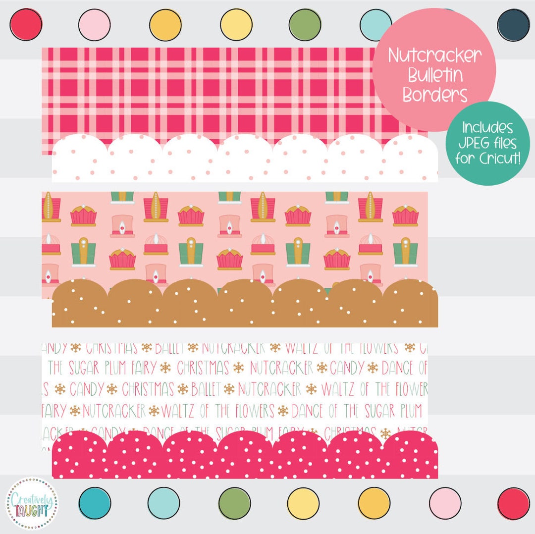 Nutcracker Christmas December Bulletin Board Borders - Etsy