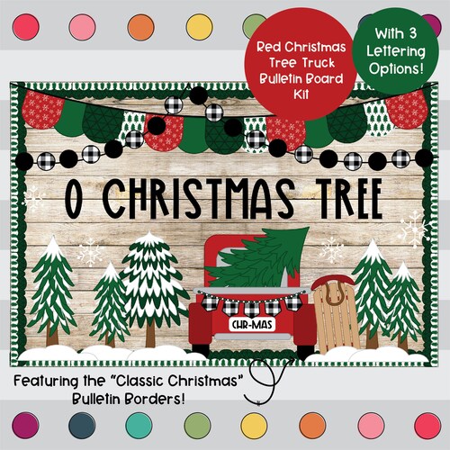 Christmas Tree Truck Christmas Bulletin Board Kit - Etsy