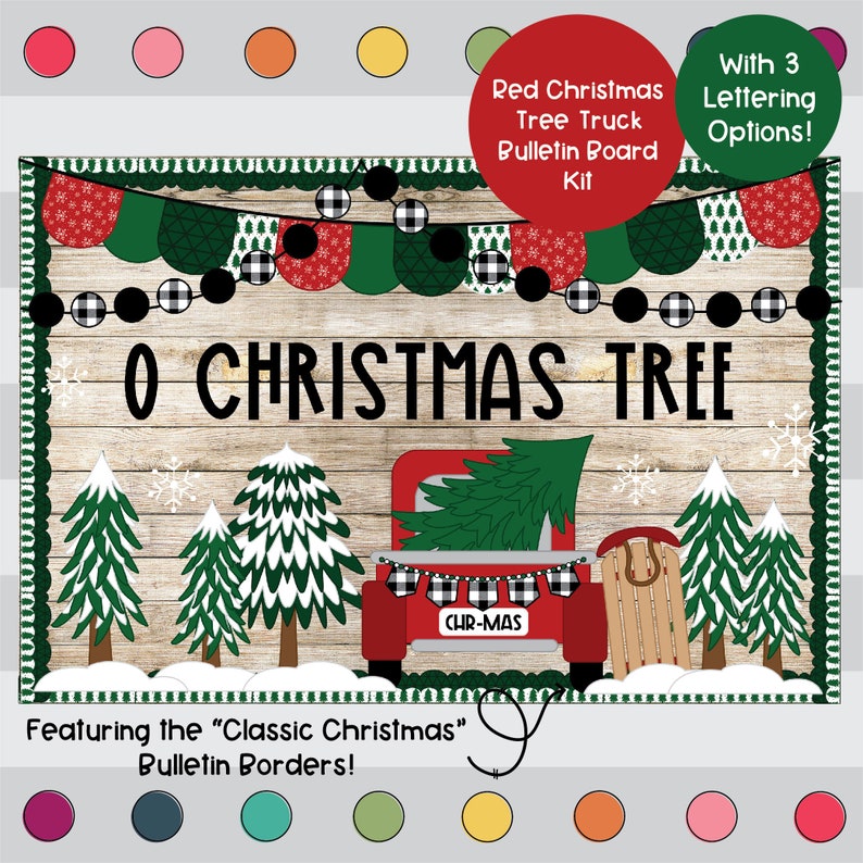Christmas Tree Truck Christmas Bulletin Board Kit - Etsy