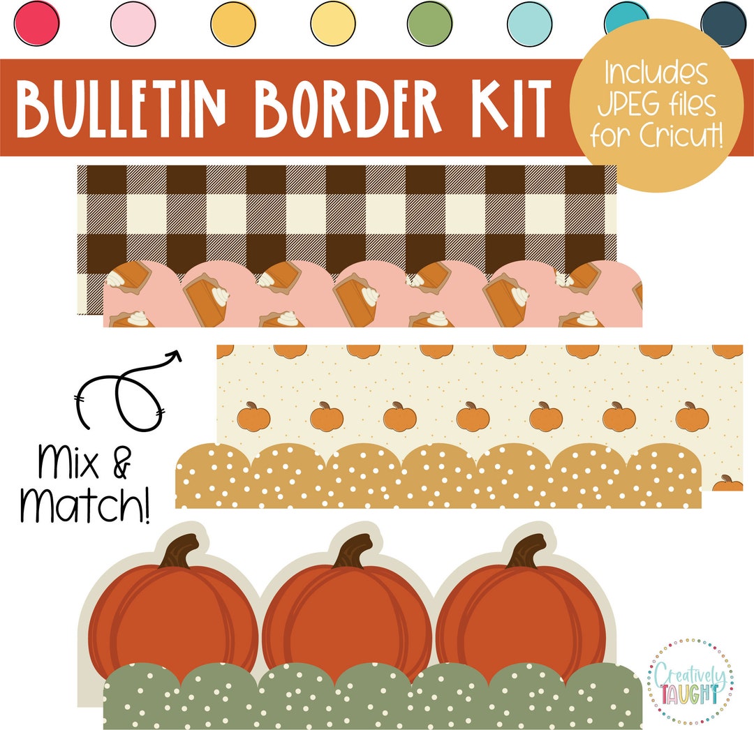 Pumpkin Pie - Thanksgiving - Pumpkin - Fall Bulletin Board Borders - Etsy
