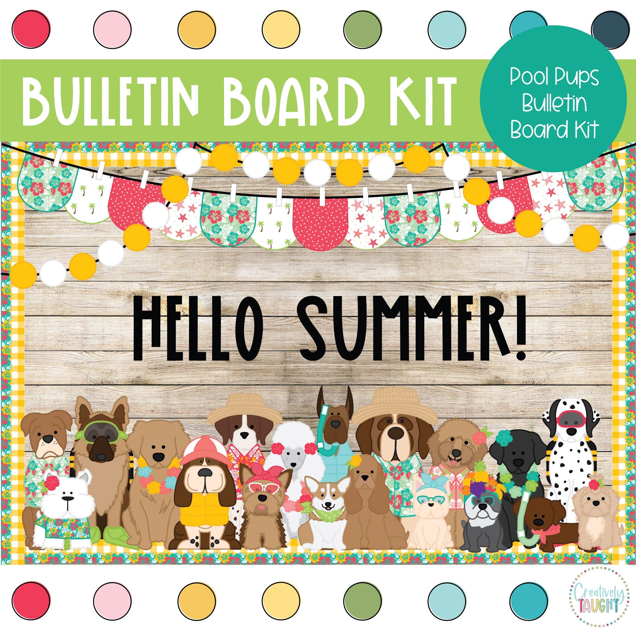 Pool Pups - Summer - June Bulletin Board Kit - Etsy