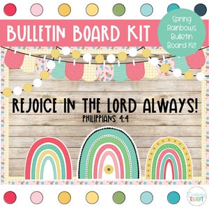 Spring Rainbows - March Bulletin Board Kit - Etsy