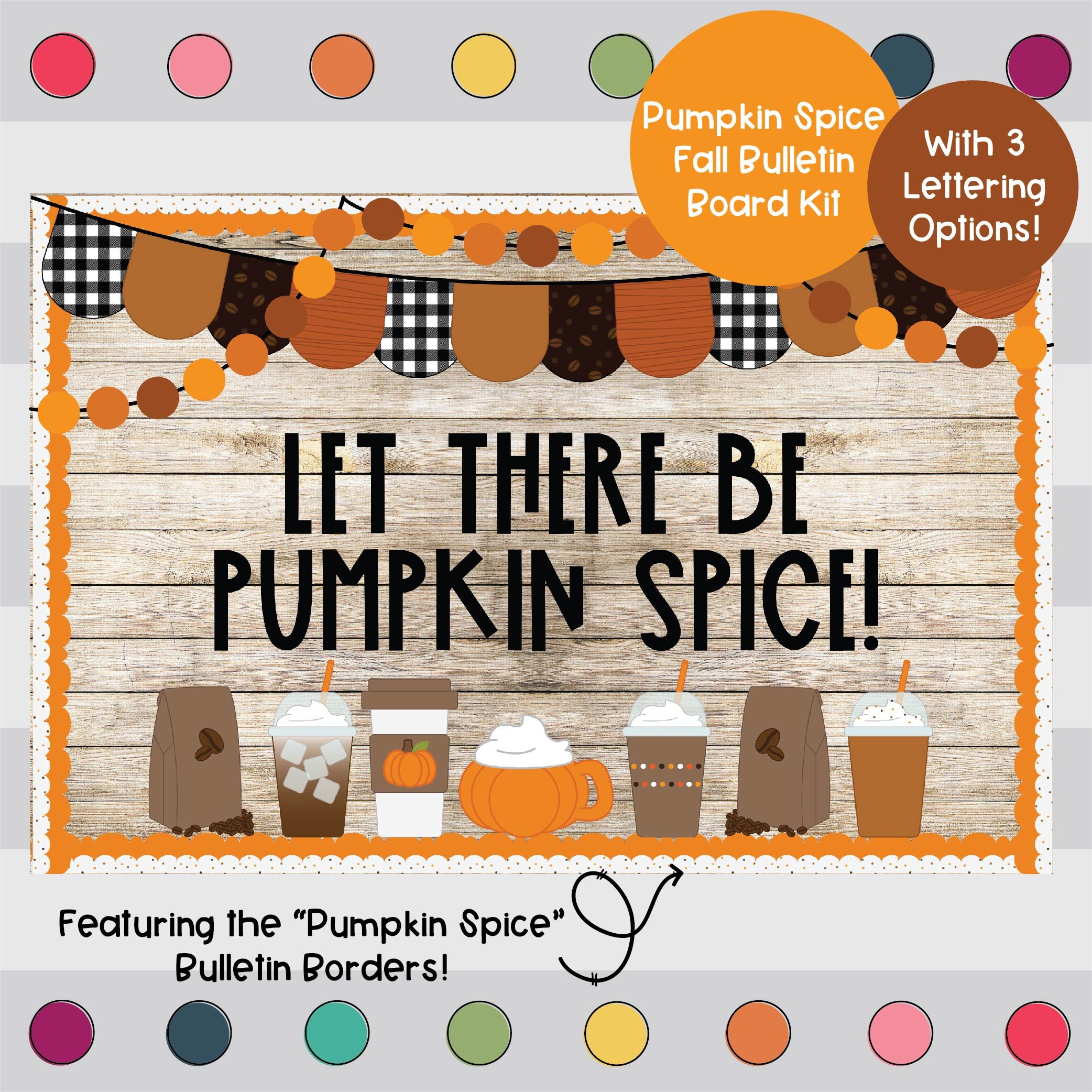 Pumpkin Spice Coffee Theme Fall Fall Themed Bulletin - Etsy