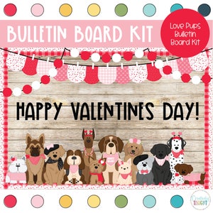 Puppy Love - Valentines - February Bulletin Board Kit - Etsy
