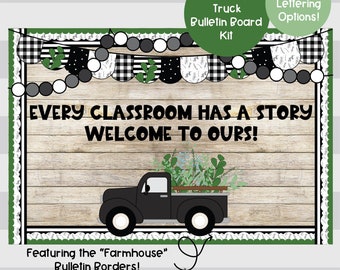 Christmas Tree Truck Christmas Bulletin Board Kit | Etsy