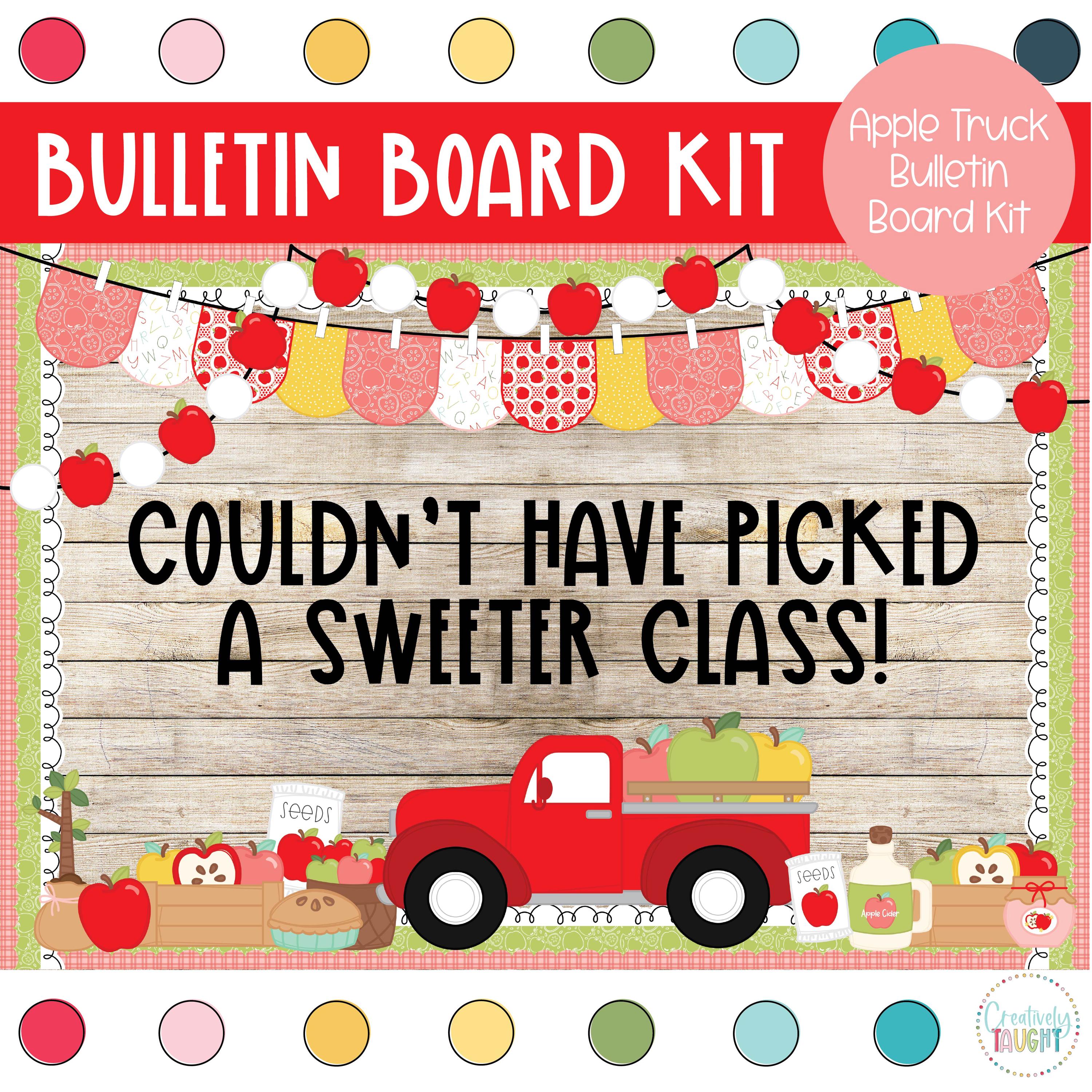 Apple Truck - Back to School - August Bulletin Board Kit - Etsy