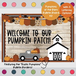 Pumpkins at the Barn Fall Thanksgiving Bulletin Board - Etsy