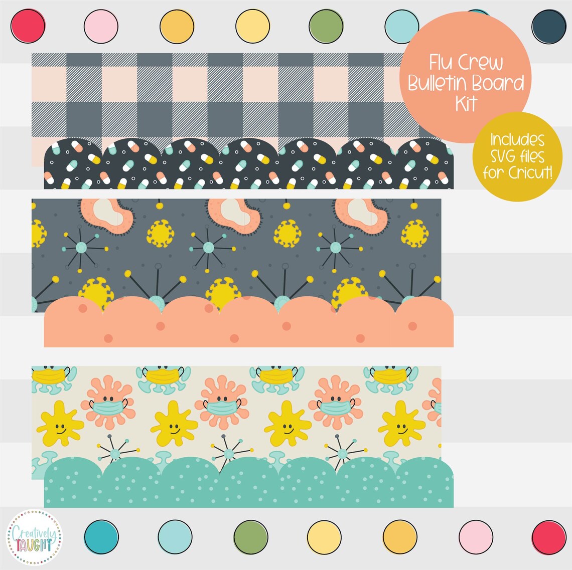 Boo to the Flu Health Bulletin Board Borders - Etsy