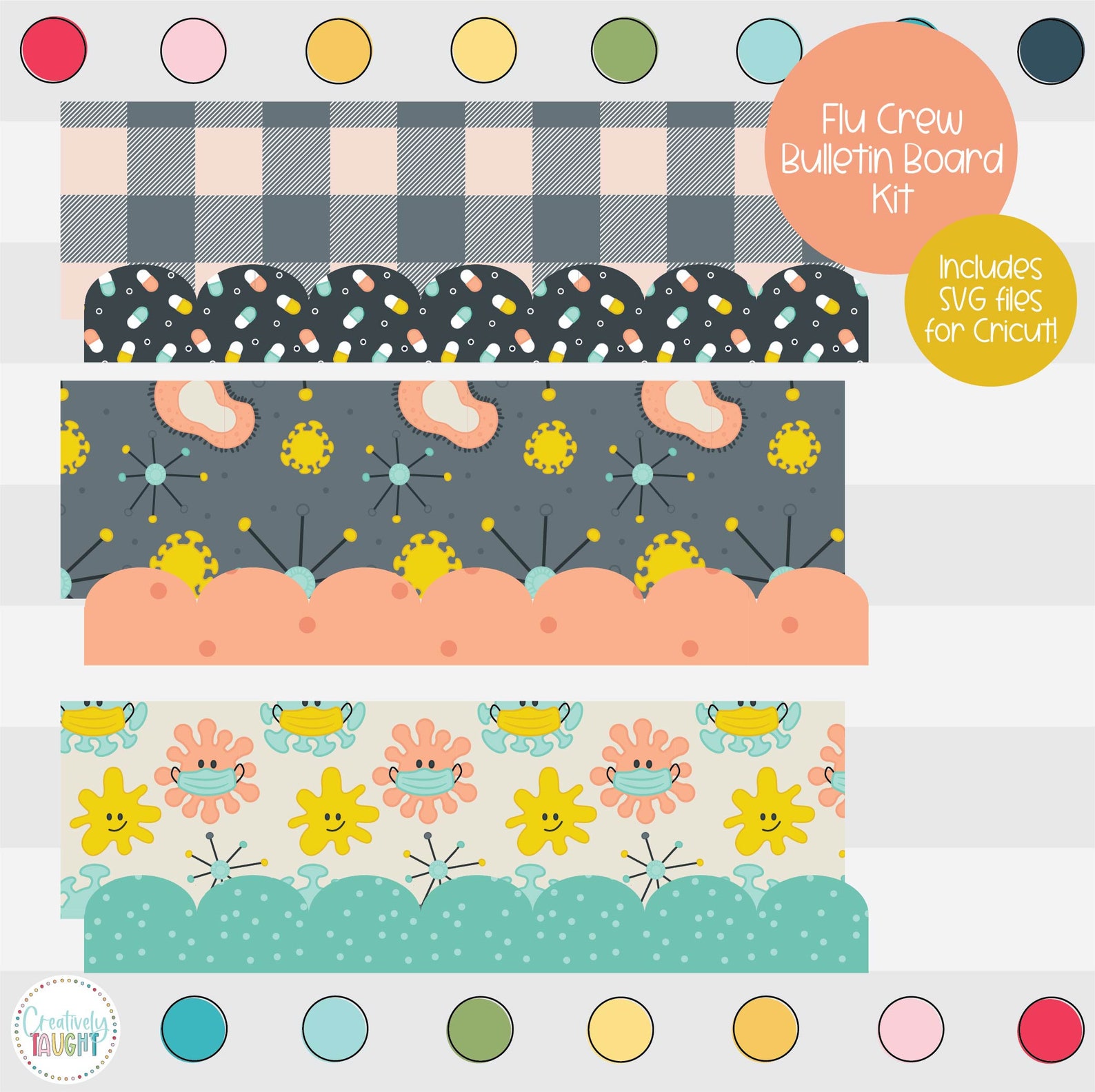 Boo to the Flu Health Bulletin Board Borders - Etsy