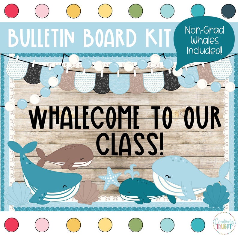 End of Year Bulletin Board Kit: Farewhale Theme (digital Download) - Etsy