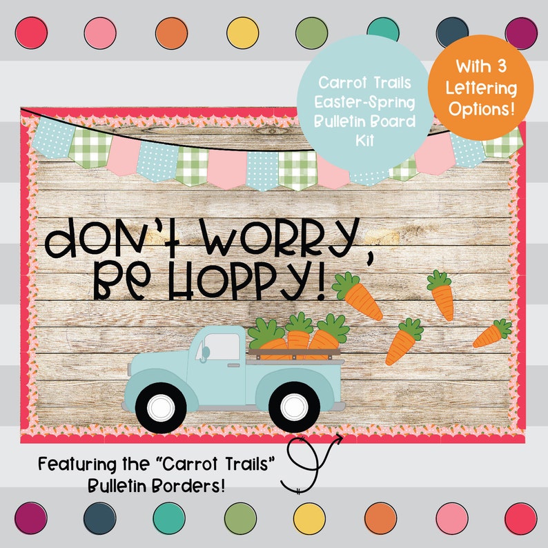 Carrot Trails Easter Bulletin Board Kit | Etsy