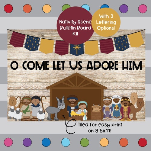 Christmas Nativity Scene Religious Jesus Bulletin Board - Etsy