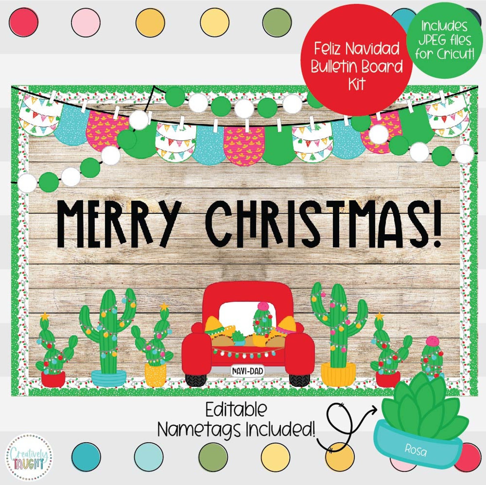 Feliz Navidad Ethnic Christmas Bulletin Board - Etsy