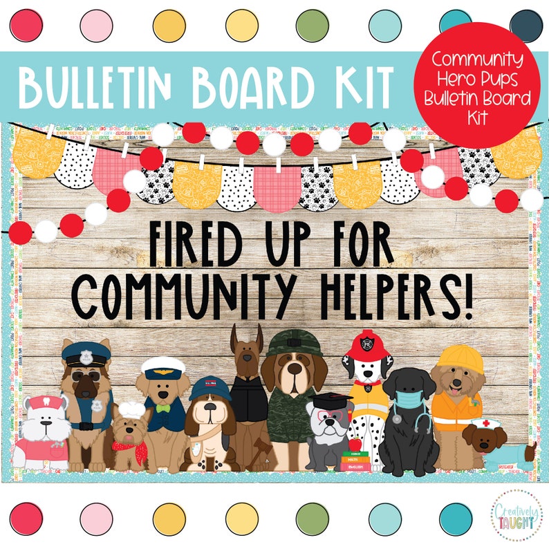 Community Helper Pups Bulletin Board Kit (digital Download) - Etsy