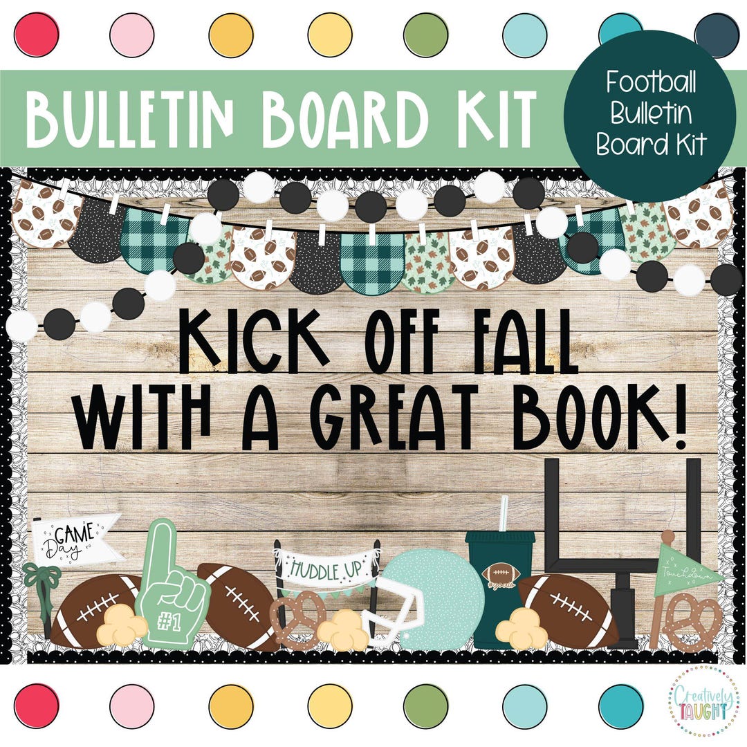 Football - Fall - November - Bulletin Board Kit - Etsy
