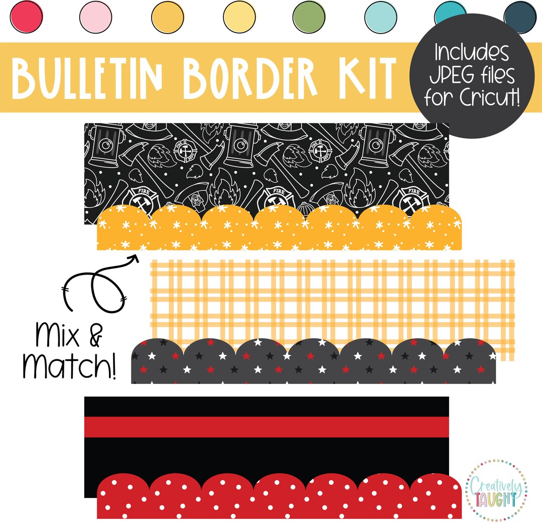 Firefighter Bulletin Board Borders - Etsy