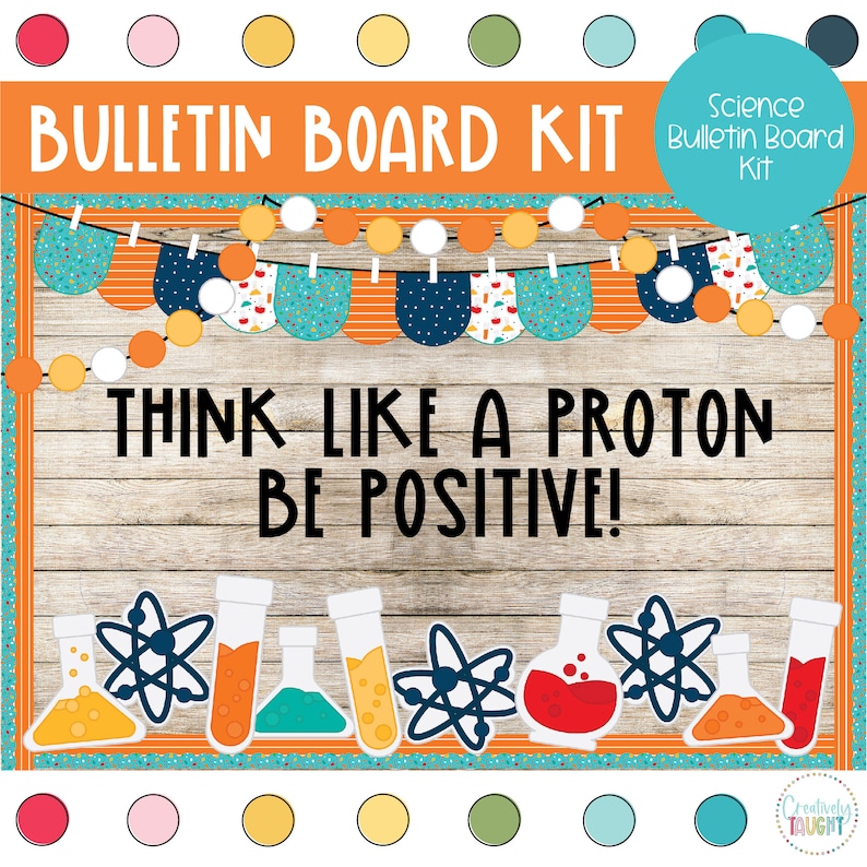 Science, Think Like a Proton - Lab - Science Bulletin Board - Etsy