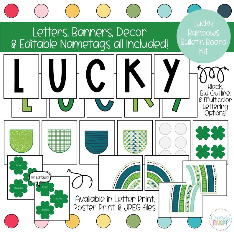 Cutest Clovers in the Patch- St. Patrick’s Day Bulletin Board Kit - Etsy