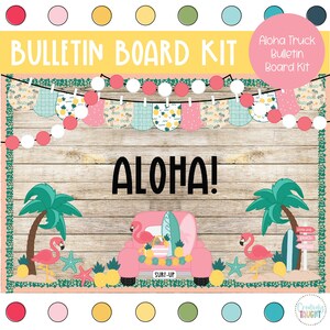 Aloha Truck Bulletin Board Kit: Hawaiian Summer Decor (digital Download ...