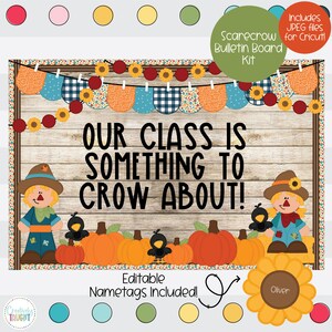 Scarecrow Pumpkin Patch Autumn Fall Bulletin Board Kit - Etsy