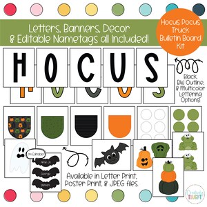 Hocus Pocus Everybody Focus - Halloween - October Bulletin Board Kit - Etsy