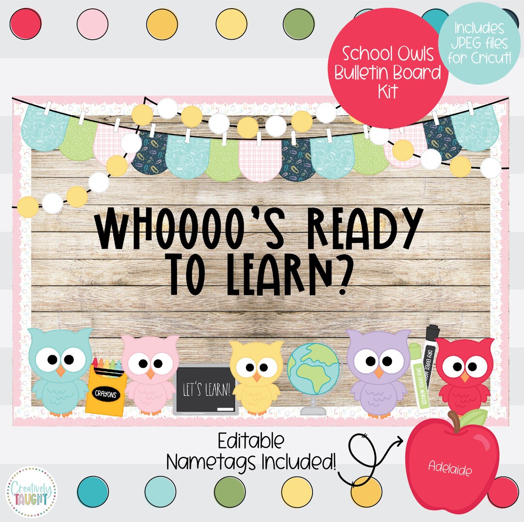 Welcome Back Back to School Owls Fall Bulletin Board Kit - Etsy