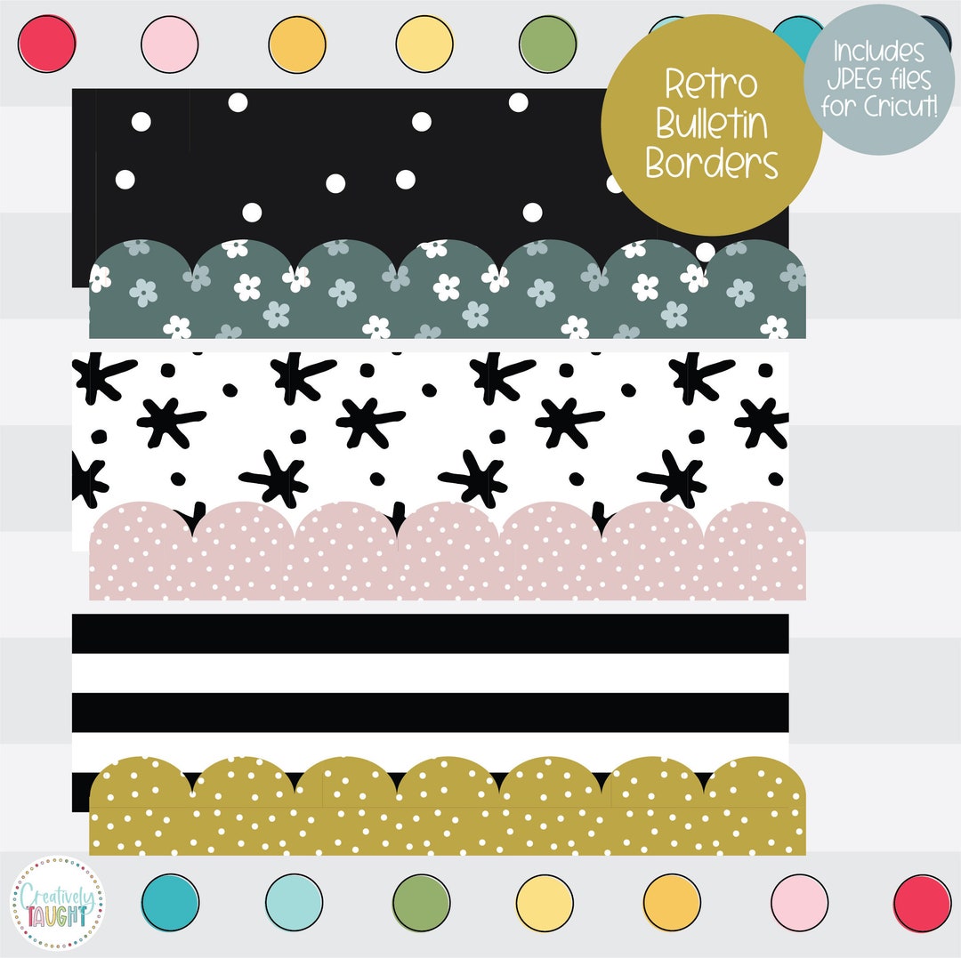 Retro Bulletin Board Borders - Etsy