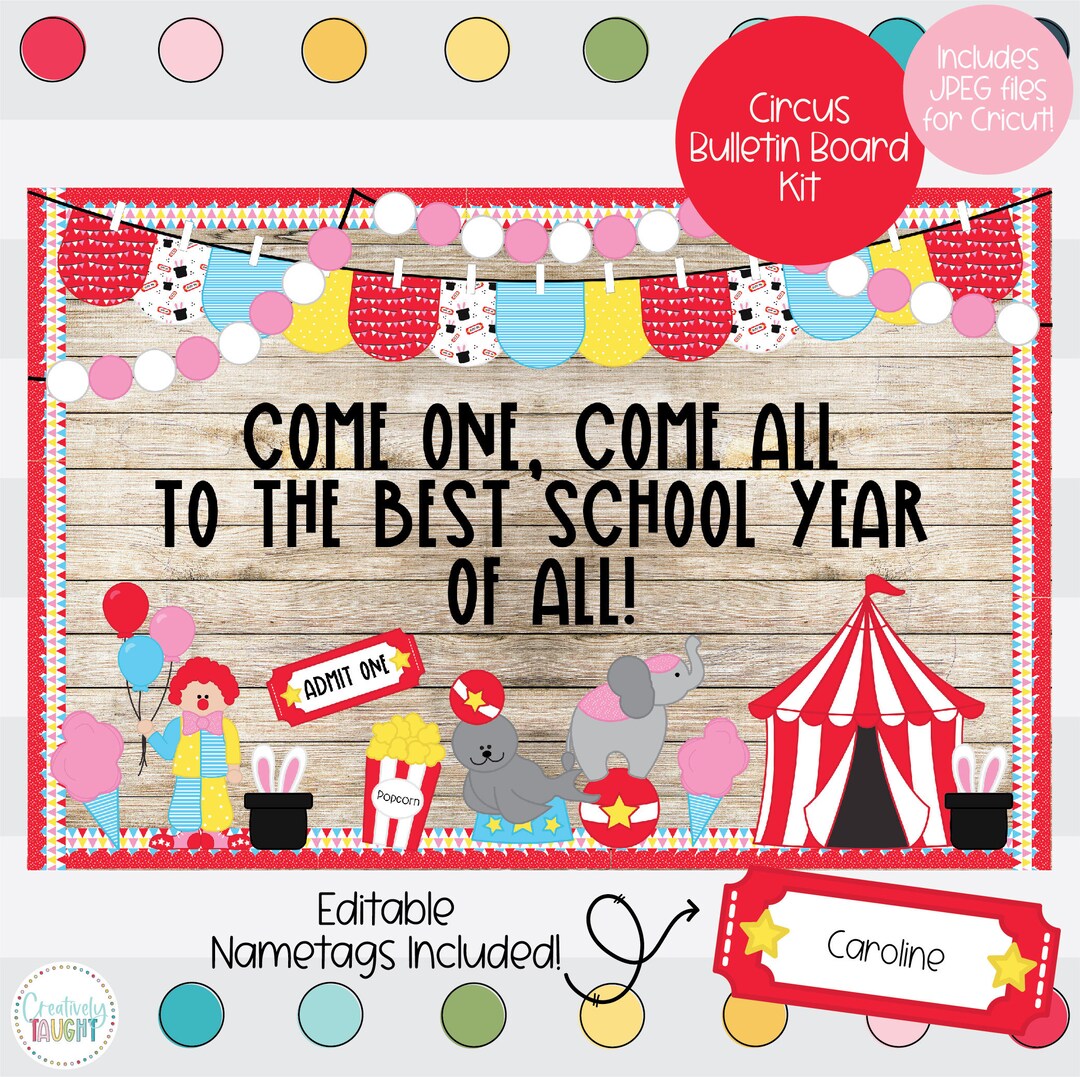 Circus Carnival Classroom Theme Bulletin Board Kit - Etsy