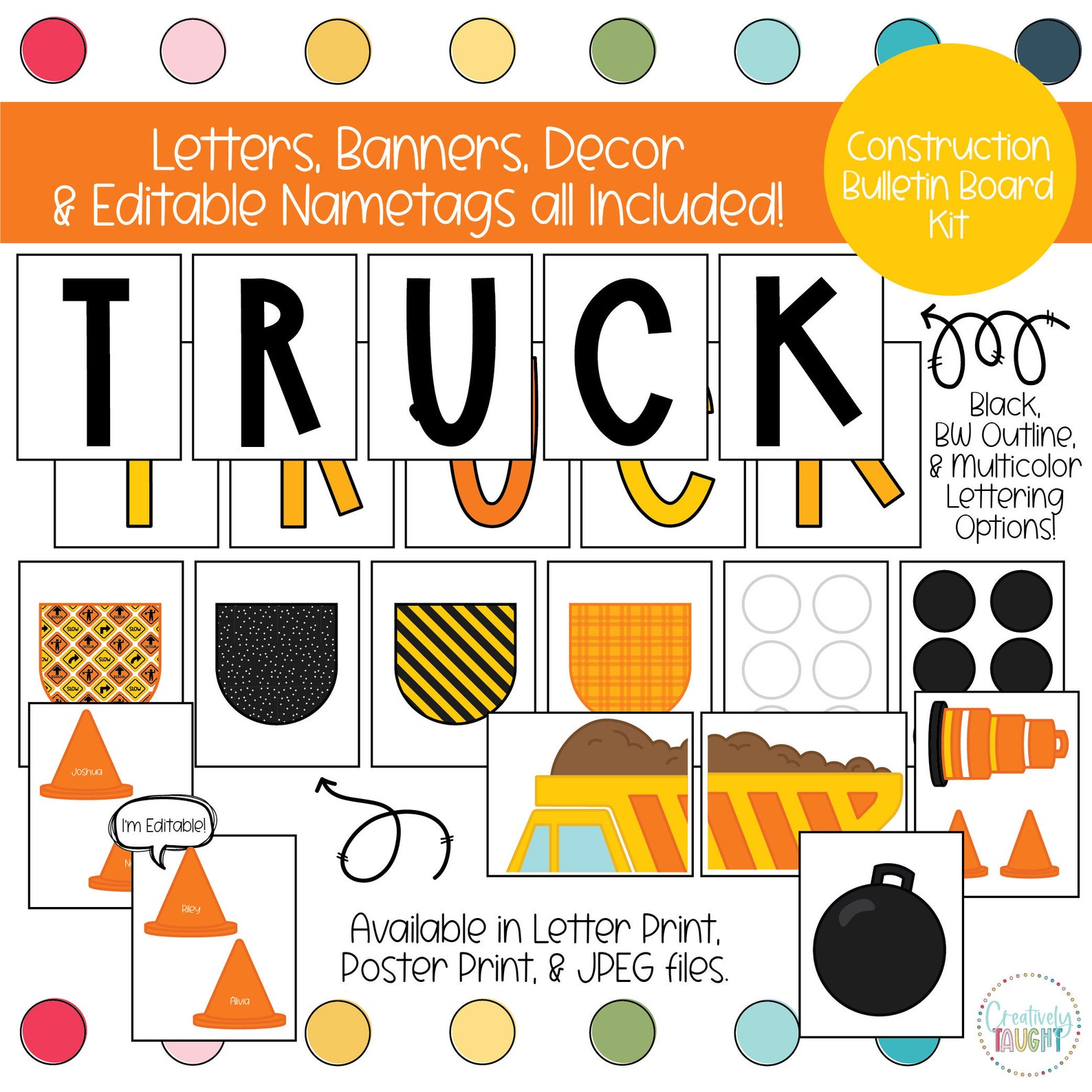 Construction Bulletin Board Kit - Etsy
