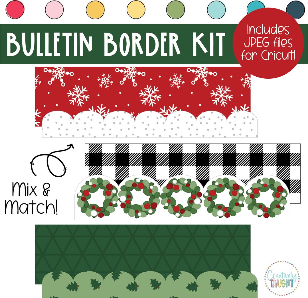 Classic Christmas - Christmas - December Bulletin Board Borders - Etsy