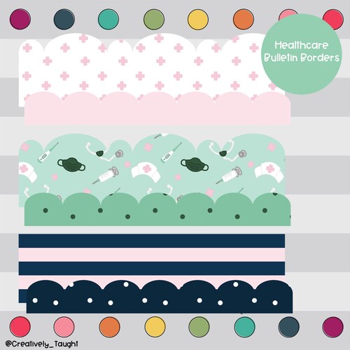 School Nurse Bundle Printable Bulletin Board Borders - Etsy