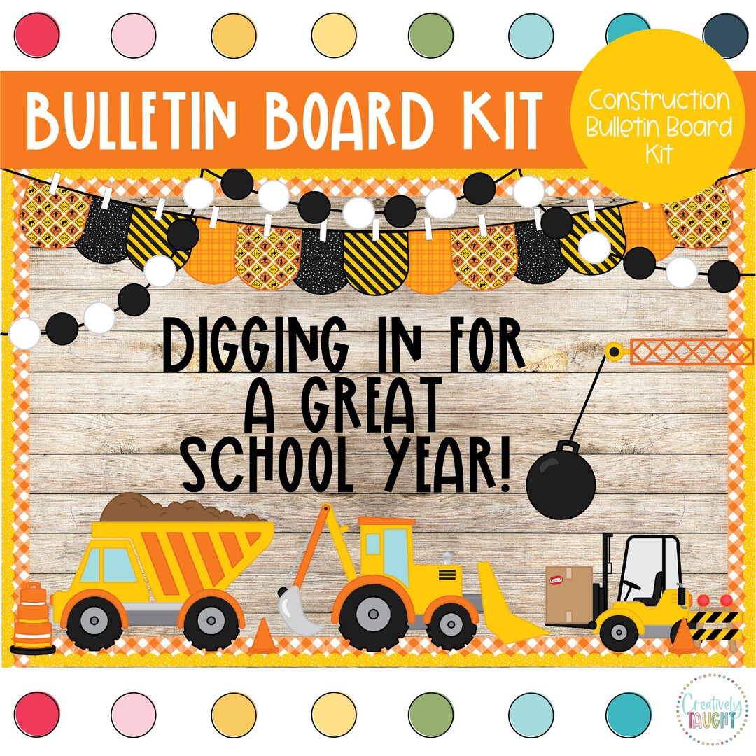 Construction Bulletin Board Kit - Etsy