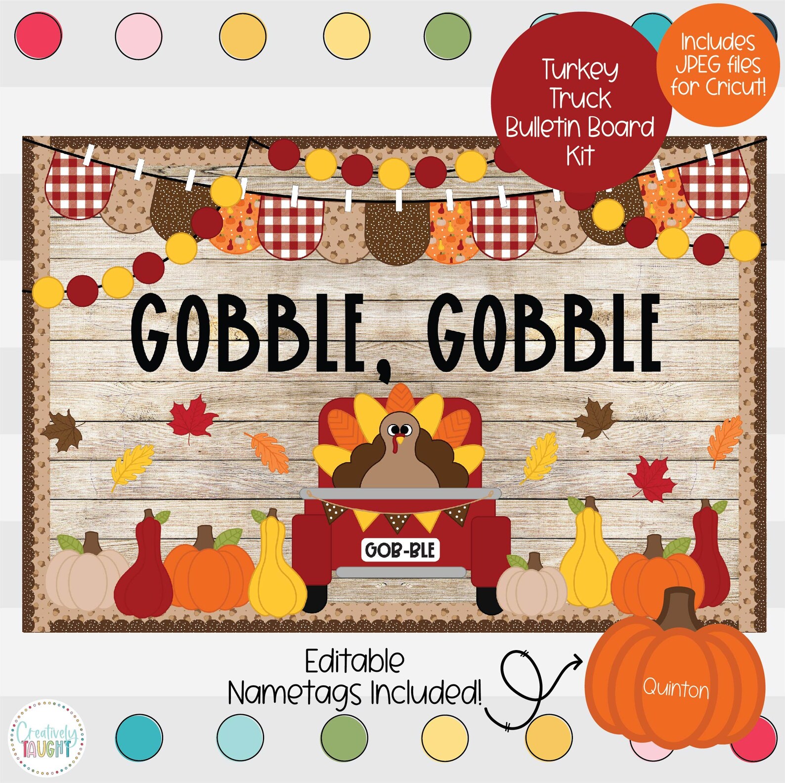 Happy Turkey Day Fall Thanksgiving Bulletin Board Kit - Etsy