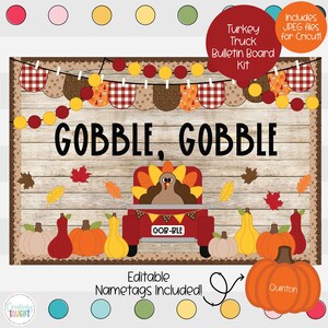 Happy Turkey Day Fall Thanksgiving Bulletin Board Kit - Etsy